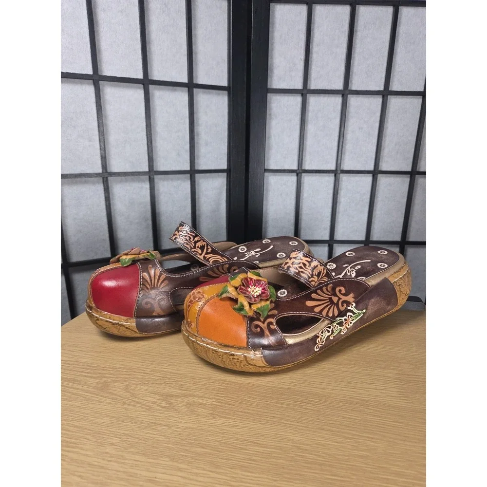The Unbranded Brand | Shoes | Women Floral Print Hollow Wedge Sandal ...